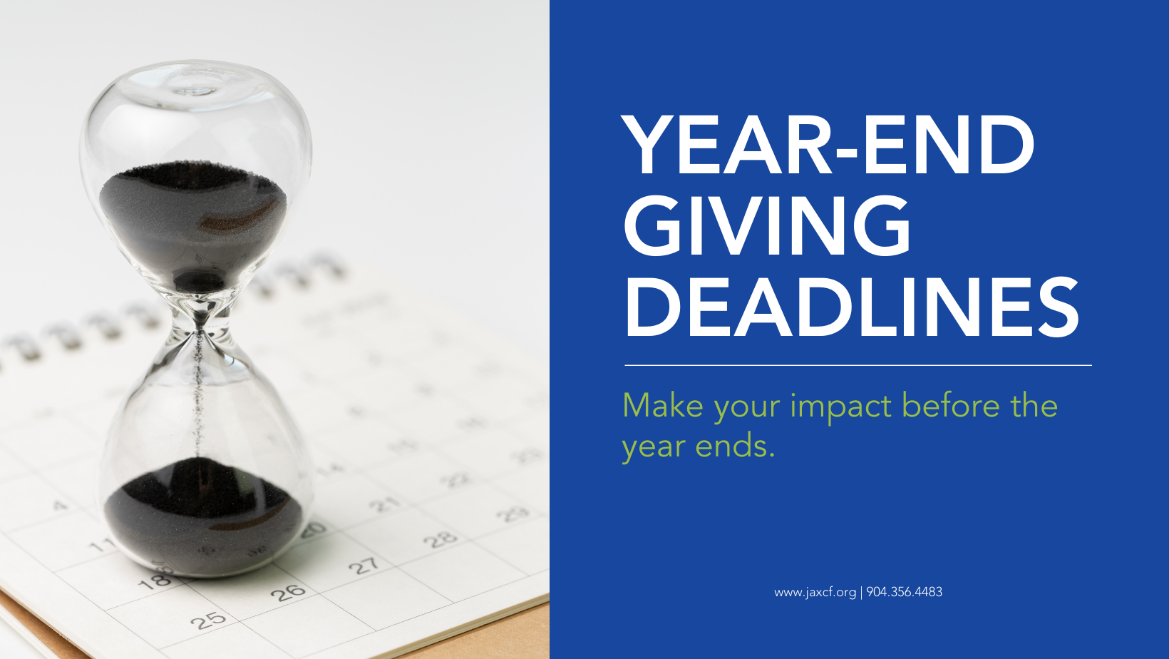 Year-End Giving Deadlines - The Community Foundation for Northeast Florida